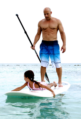 Vin Disiel SUP-ing at Minitas Beach | Casa de Campo Living